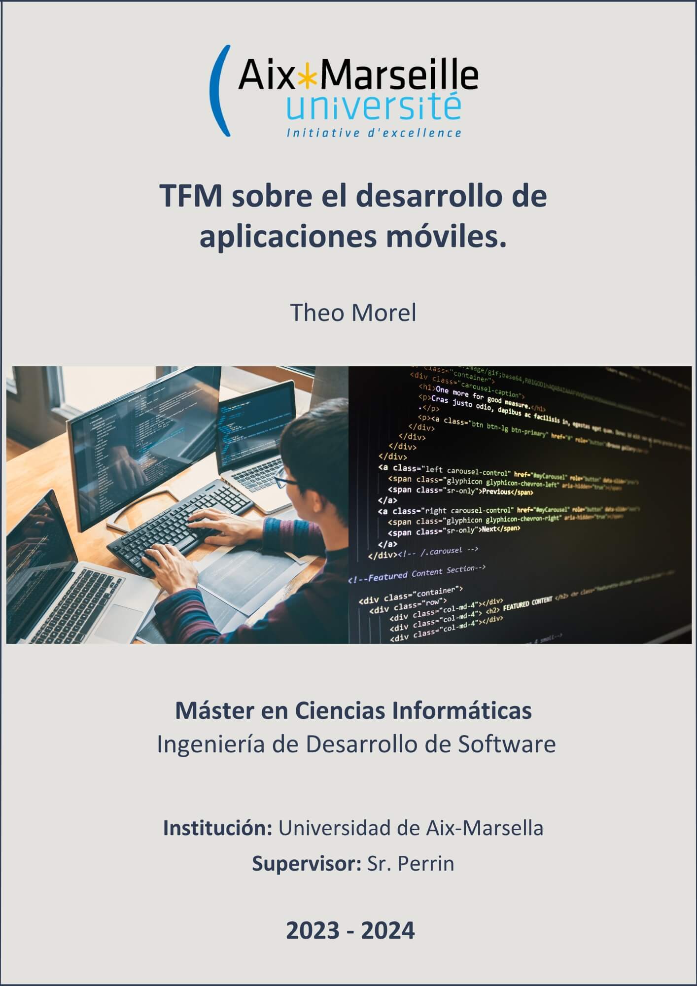Portada de TFG o TFM: guía y ejemplos